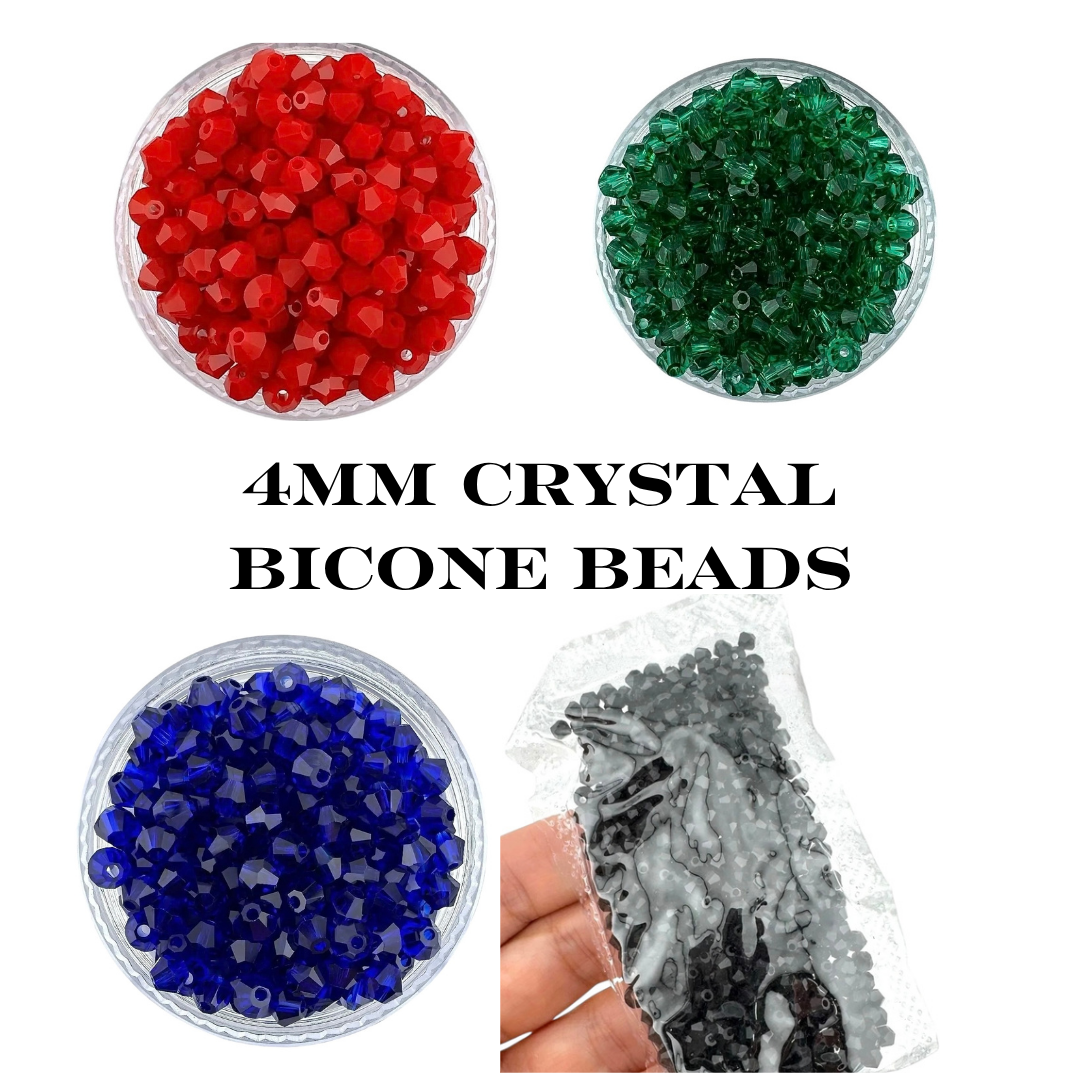 4mm WHOLESALE Grade Crystal Bicone Beads – Indigenous Jewelry Supplies