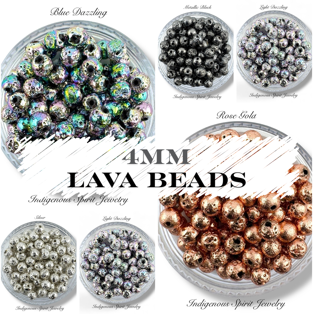 4mm Lava Bead - COLLECTION – Indigenous Jewelry Supplies