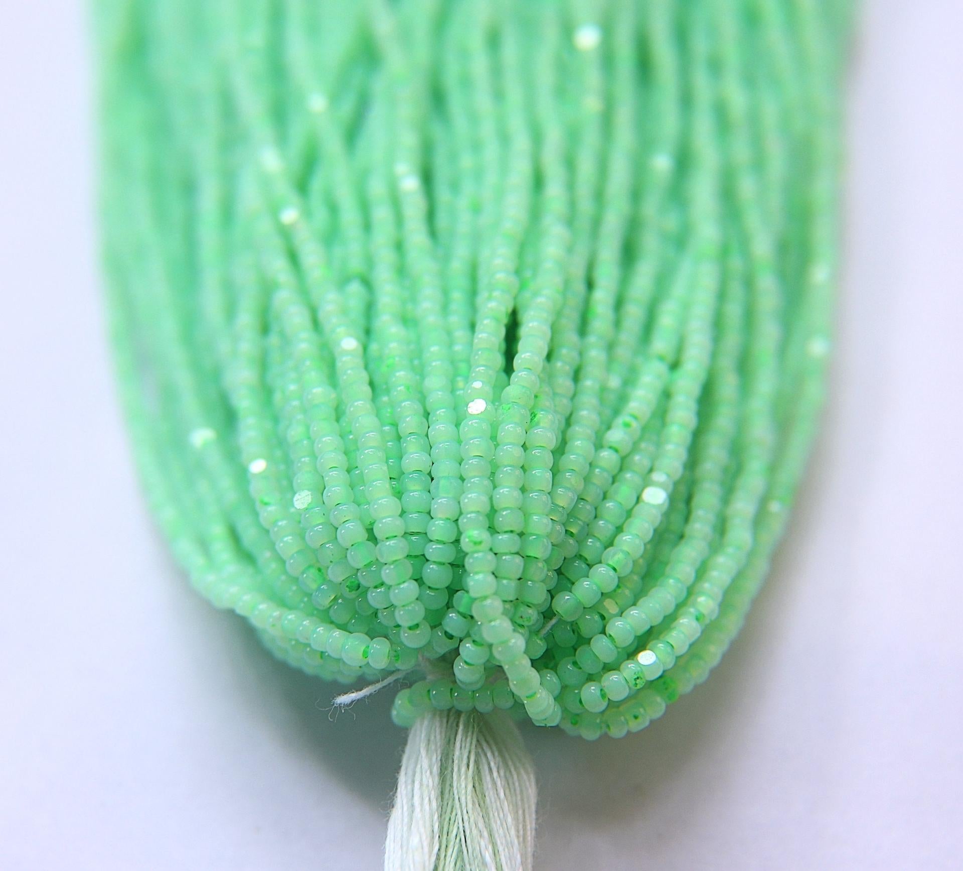 Neon Opal Green - Sheen 2 Cut Charlotte Cut Beads (11/0) – Indigenous ...
