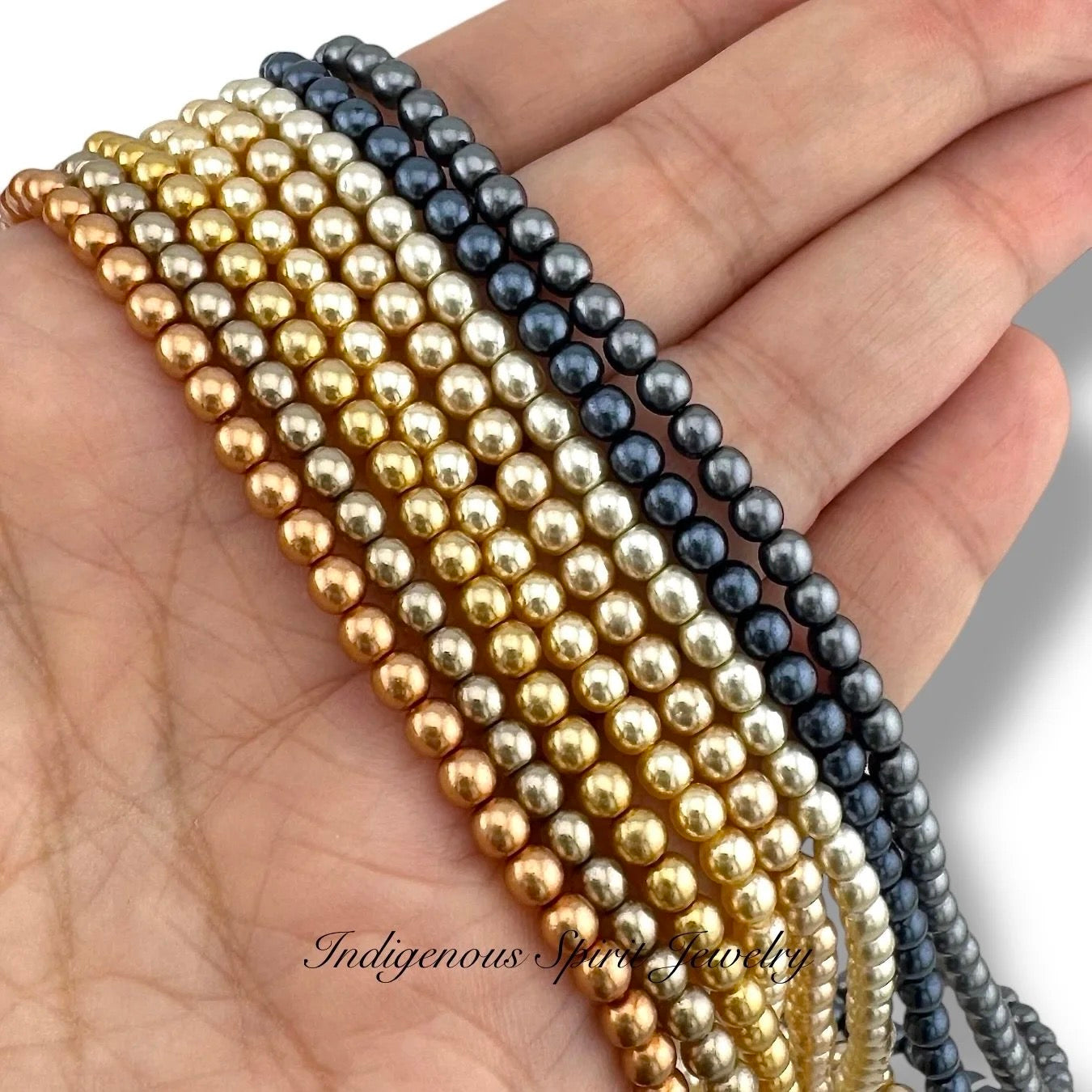Preciosa Ornela 4mm Glass Pearl Bead Collection – Indigenous Jewelry ...