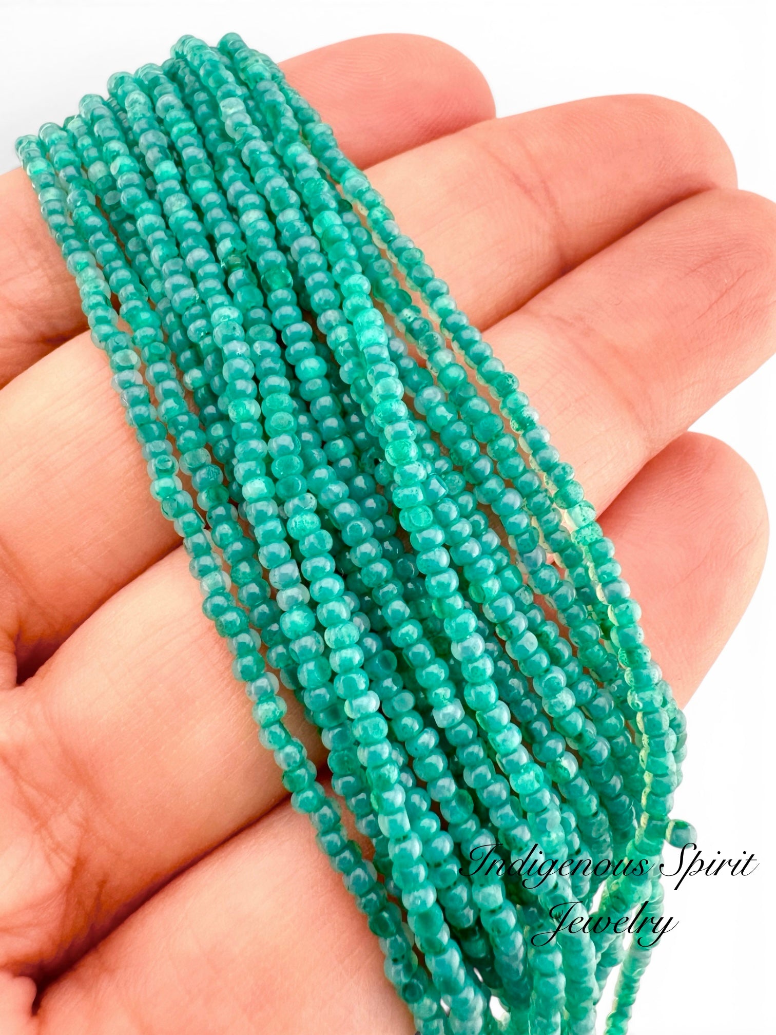 Neon Opal Teal Green - Sheen 2 Cut Charlotte Cut Beads (11/0 ...